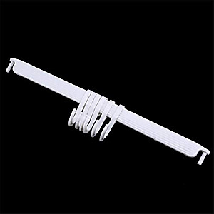 Idiytip 6 Row Waterproof Oilproof Strong Sticking Wall Hanger Corner Adhesive Hook Kitchen Bathroom Self Hooks Stick Home Decor,White