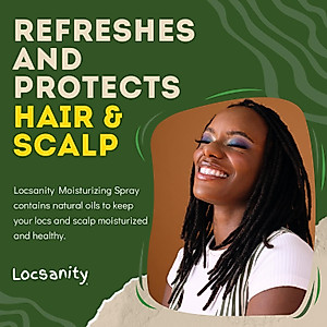 Locsanity Daily Moisturizing Refreshing Spray for Locs, Dreadlocks - Rose Water and Peppermint Hair Scalp Moisturizer, Dreadlock Spray - Natural Loc Care and Maintenance (8oz)