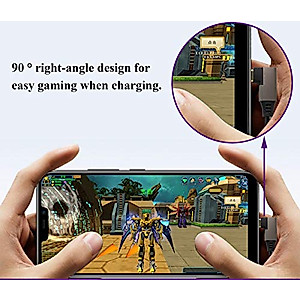 AAOTOKK 90 Degree USB 3.1 Type C Cable Right & Left Angled 3.1 USB Type C Male 4K@60Hz Gen 2 Extension Cable Supports Charging,Data,Audio,Video Cable for Laptop & Tablet & Mobile Phone.(0.3M/1Ft)