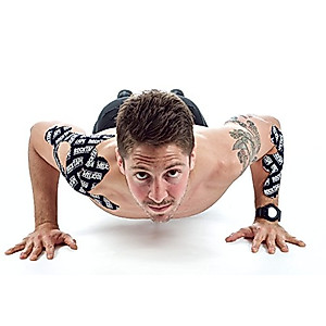 RockTape Original 2-Inch Water-Resistant Kinesiology Tape, 20 Pre-Cut Strips, Beige