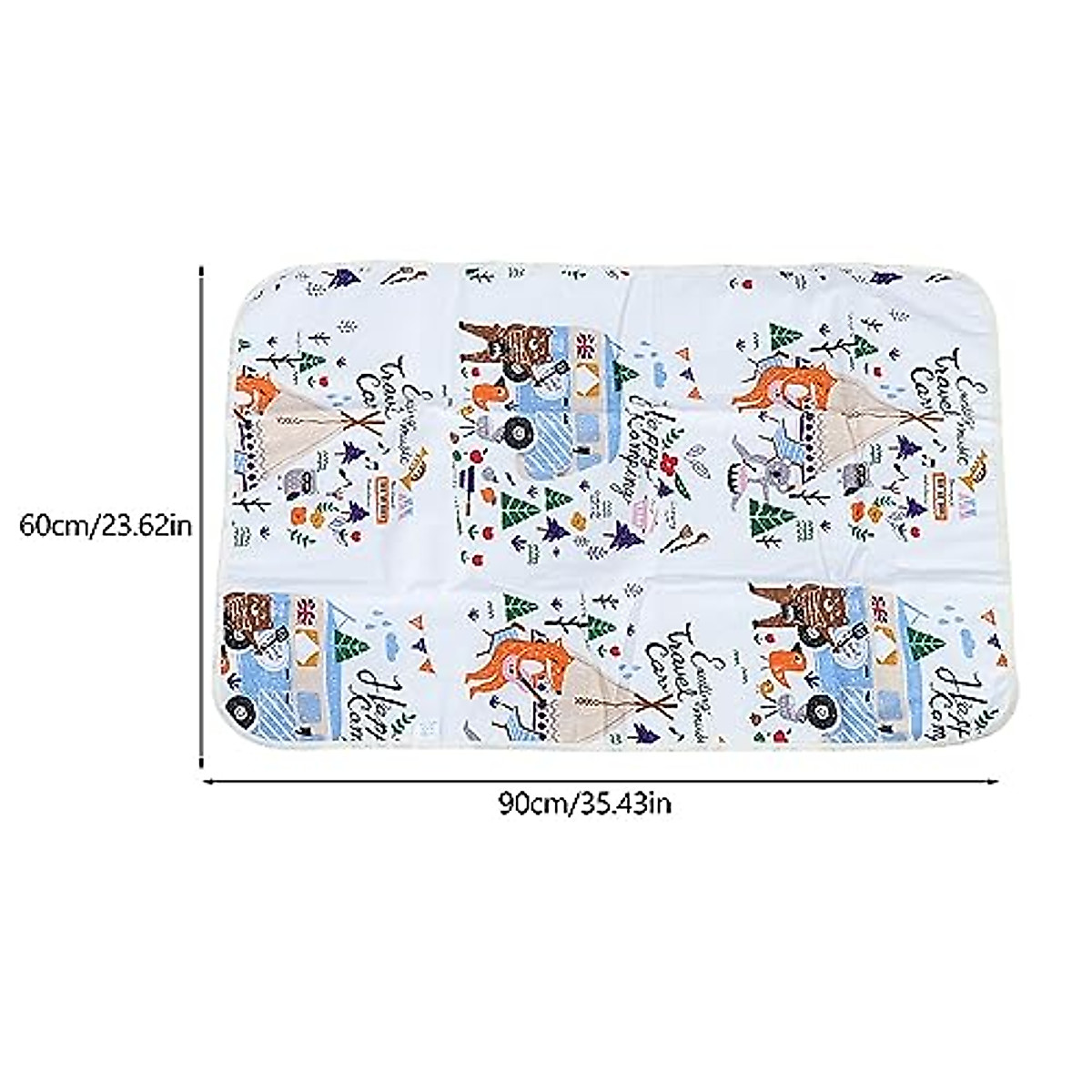 OKOVO Urine Pad,Baby Changing Nappies Pad,Waterproof Baby Cotton Urine Mat,Breathable Newborn Baby Mattress Urine Infant Diaper Pad, Nappy Urine Diaper Cover (Fox and Bird)
