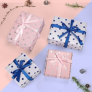 Rempry 12x9x4 Inches Large Gift Box 18 Pack, Pink Polka Dot Gift Box with Lids, Cardboard Gift Boxes for Women Presents, Birthday, Party Favor, Wedding, Christmas, Halloween