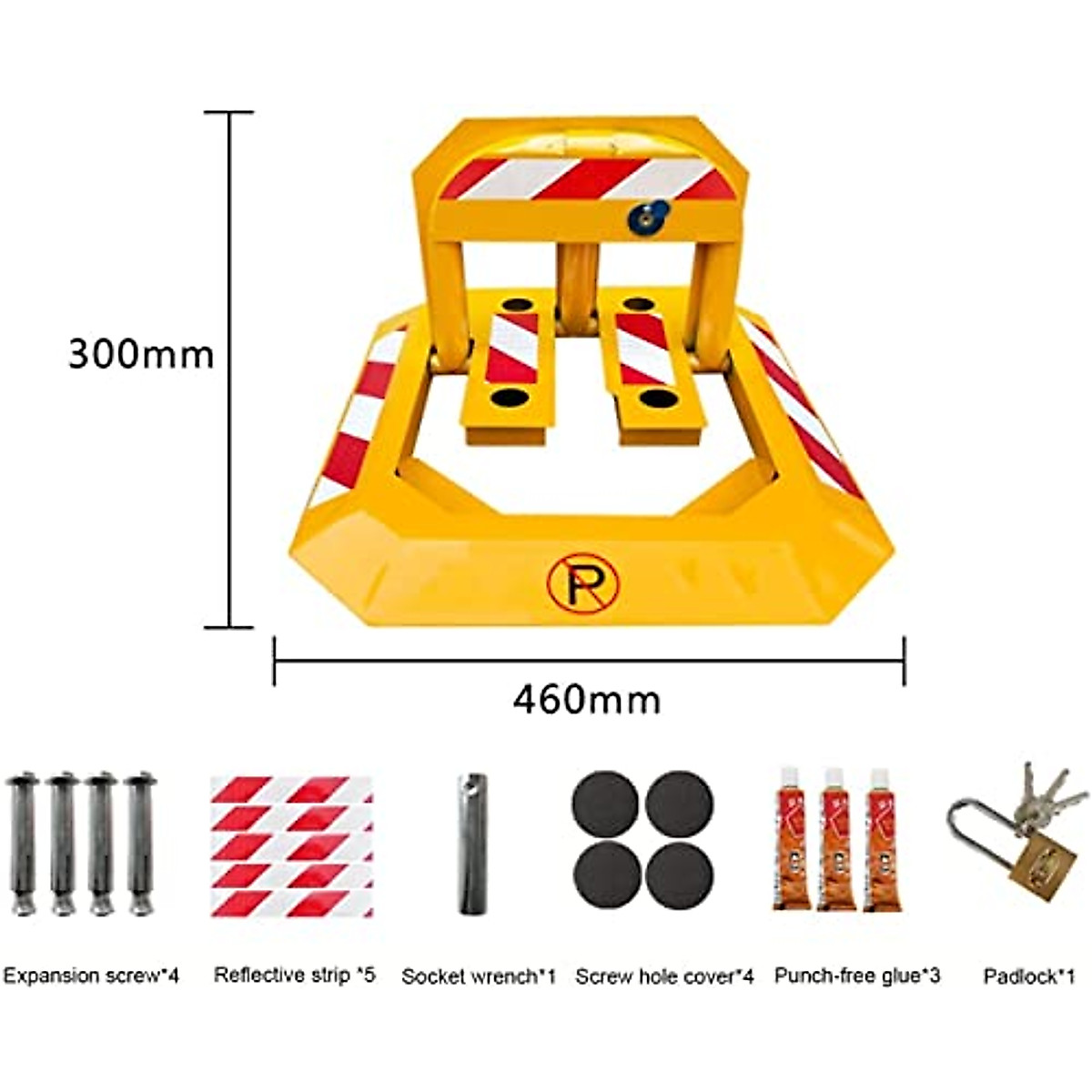 HEIMP Parking Post, Parking Barrier, for Parking Lot Parking Space Lock,Car Ground Lock, Parking Space Lock, Parking Pile Parking Space Lock Parking