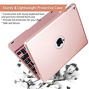 LAVO-TECH Wireless Bluetooth Keyboard Case for iPad 5th-6th Gen, Air 1-2, iPad Pro 9.7 - Slim Full Protection Cover