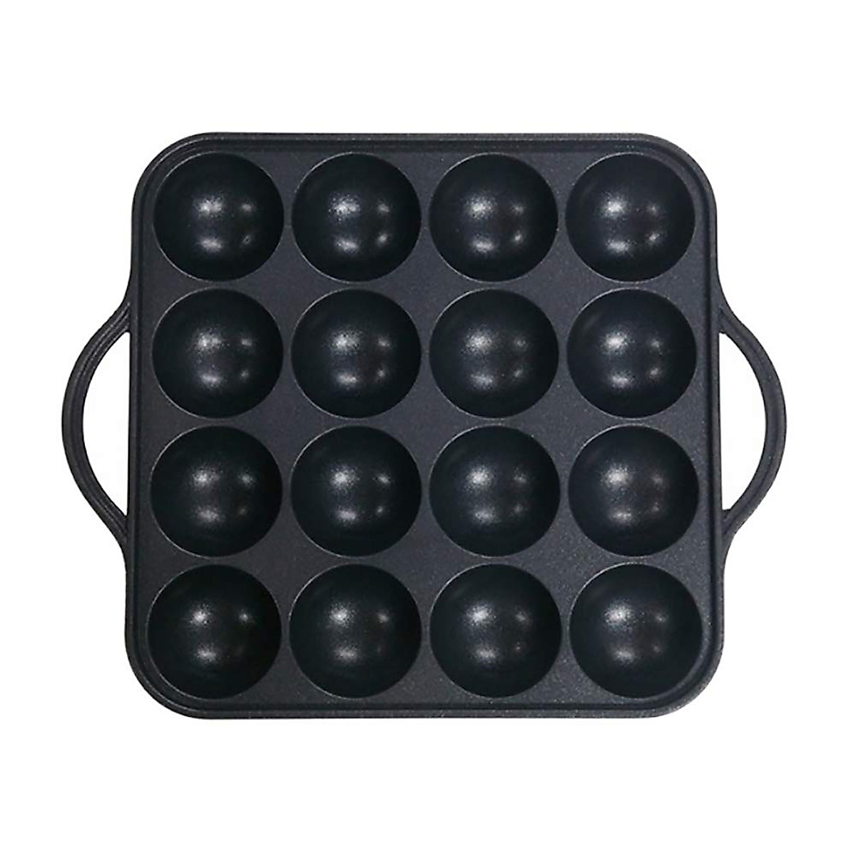 UPIT 16-Holes Takoyaki Maker Pan Plate for Stovetop, Nonstick Coating Aluminum, 7.7 x 7.7 inches