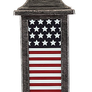 Solar Lantern Hanging Outdoor Lantern Waterproof Lamp Outdoor Garden Decor,American Flag