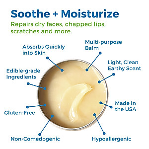 Waxhead After Sun Lotion Sunburn Relief, Miracle Tattoo Balm, Salve for Dry Cracked Hands, Healing Salve Sun Burn Healing Cream Aftersun Sunburn Cream for Eczema with Hemp Seed Oil + Shea Butter (2oz)