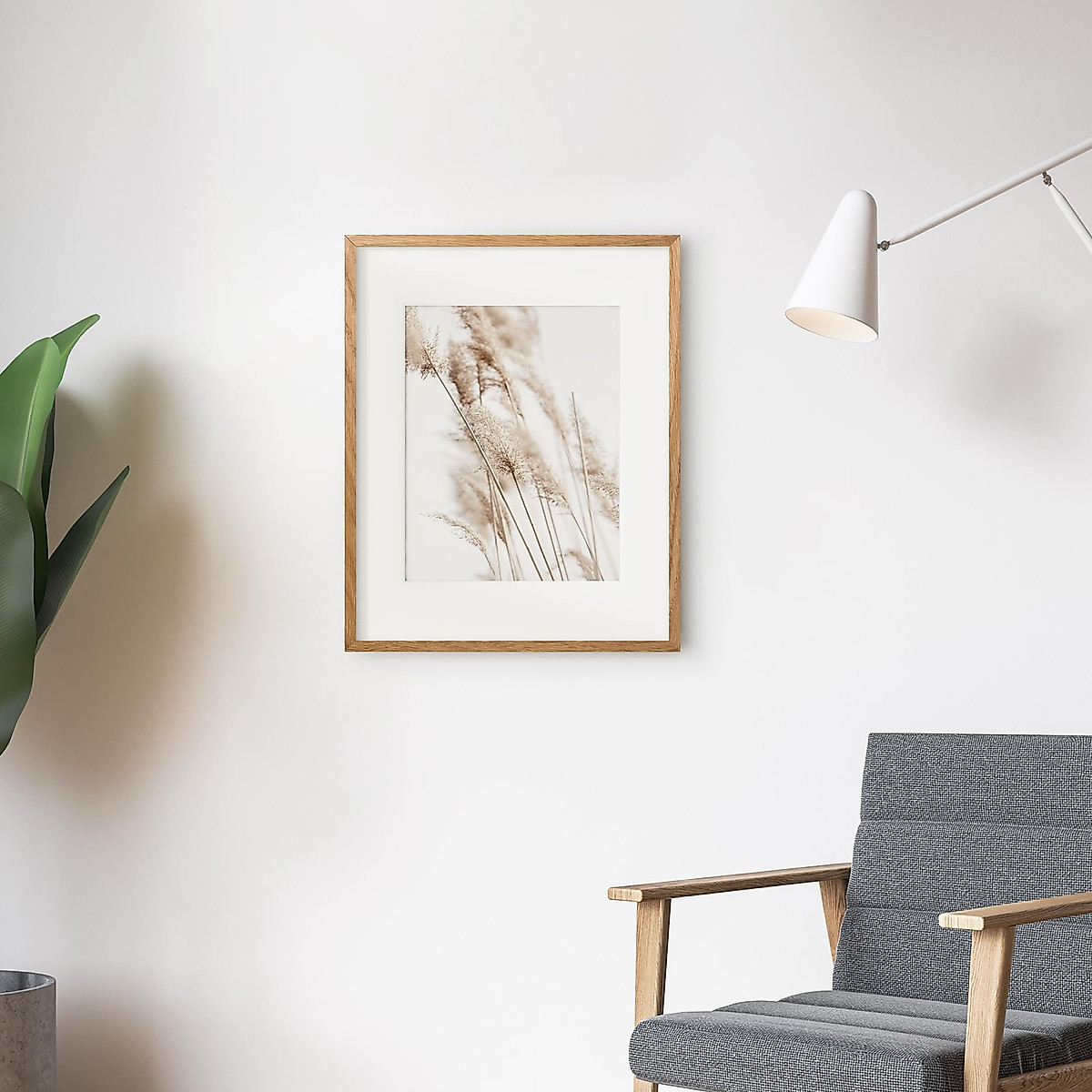 Axeman 16x20 Picture Frame with Mat for 11x14, Solid Oak Wood Poster Frame with Tempered Glass for Home Decor, Wooden 16x20inch Photo Frame for Art Photo and Prints, Set of 2, Natural