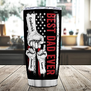wowcugi Personalized Dad Tumbler 20oz 30oz My Favorite People Call Me Dad Stainless Steel Tumblers Coffee Travel Mug Cup Birthday Fathers Day Gifts From Daughter Son