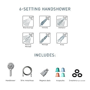 Moen IN208H2SRN Aromatherapy Handshower with INLY Shower Capsules, Spot Resist Brushed Nickel