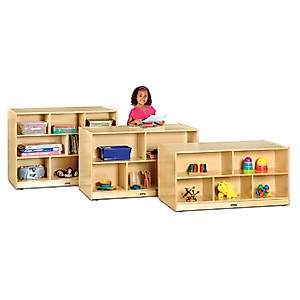 Jonti-Craft 3920JC Low Double-Sided Island, Yellow, 29.5 x 48 x 28.5 in