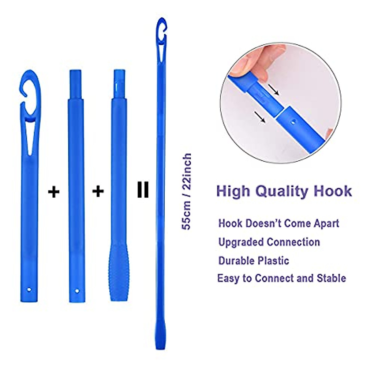 40pcs Heatless Spiral Hair Curlers for Long Hair, No Heat Curlers 22inch/55cm Magic Curls Hair Rollers with Styling Hooks for Women Kids