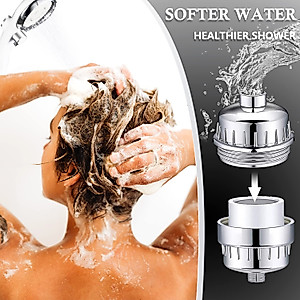 Slirceods sf100 Multi-Stage Shower Filter Replacement for NIROKET For aqua bliss® shower filter cartridge sf100 for shower filter replacement of Similar Design 15 and 20 stages (4-Pack)