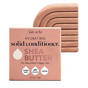 Kitsch Shea Butter Conditioner Bar for Hair Hydration | Nourishing Hair Mask | Made in US | Eco-Friendly Zero Waste Solid Bar Conditioner | Moisture for Dry Hair | Works w/Natural Shampoo Bar, 2.7oz