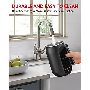 MOFOKEAY Upgraded Milk Frother and Steamer, Frother for Coffee, 4-in-1 Automatic Hot and Cold Foam Maker, Electric Milk Steamer, Auto Shut-Off Frother for Latte, Cappuccinos, Macchiato & Hot Chocolate