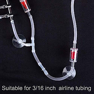 SLSON 30 Pack Aquarium Suction Cup Clips Airline Tube Holders Clamps Fish Tank Hose Holder Clips for Air Line Tubing 3/16