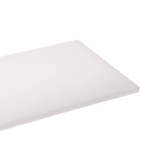 Plastic Cutting Board 12x18 1/2" Thick White, NSF Approved Commercial Use