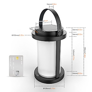 AURAXY LED Rechargeable Decorative Solar Outdoor Flame Flickering Lantern IP54 Waterproof Hanging Outside Battery Powered Decorations Lanterns Use for Porch Backyard Garden Table Patio Deck,etc(1PACK)