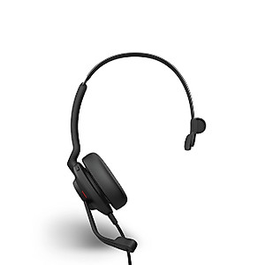 Jabra Evolve2 30 UC Wired Headset, USB-A, Mono, Black – Lightweight, Portable Telephone Headset with 2 Built-in Microphones – Work Headset with Superior Audio and Reliable Comfort