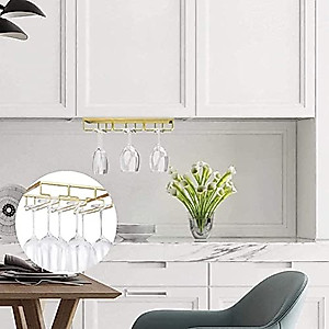 YFQHDD Wine Glass Rack Metal Goblet Holder Hanging Wine Glass Rack for Bar Kitchen Home Storage Tool