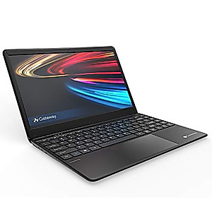 Gateway 14.1" FHD Ultra Slim Laptop Computer, Intel Celeron N3350 up to 2.4GHz, 4GB DDR4 RAM, 64GB eMMC, Office, Business or Education, HDMI, Webcam, Windows 10 S, BROAGE 64GB Flash Drive, Black
