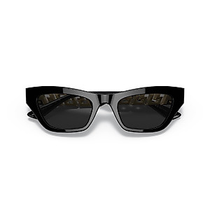 Versace VE 4419 GB1/87 Black Plastic Cat-Eye Sunglasses Grey Lens