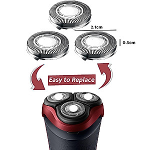SUPERNB Series 3000 2000 1000 Electric Shaver Replacement Heads, SH30 Replacement Blades for S738 S1150, S1015, S1100, S1560..6 Pack