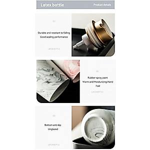 MEIGLQEA Foaming Soap Dispenser, 380ml Gray Pink Ceramic Bathroom Foam Hand Soap Dispenser, Refillable Foaming Pump Dispenser, Foaming Dish Soap Dispenser for Kitchen (Pink)