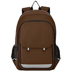 ODAWA Coconut Brown School Bags for Kids Large Capacity Lightweight Bookbags Girls Boys Backpack for Kids