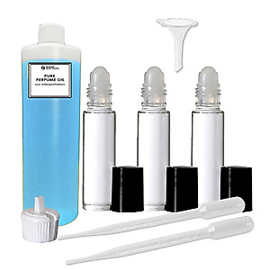 Grand Parfums Perfume Oil Set - fits Spice Bomb For Men with Roll On Bottles and Tools to Fill Them (2 Oz)