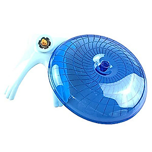 3 in 1 Hamster Water Bottle + Hamster Flying Saucer Exercise Wheel for Dwarf Hamster Mouse Rat Hedgehog (Blue)