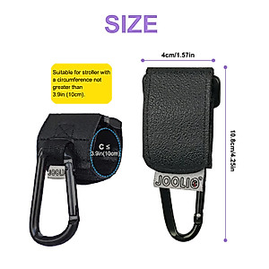 Stroller Hook,Non Slip Stroller Hooks, Bag Clip for Stroller, Mommy Buggy Clips,Can Safely Hang Shopping Bags and Wallets on The Stroller,Suitable for All Strollers (Pack of 4, Black)