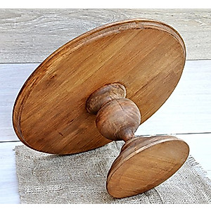 14 inch Wood cake stand Wedding cake display Rustic cupcake holder Donuts pedestal Barn table decoration for birthdays, baby showers