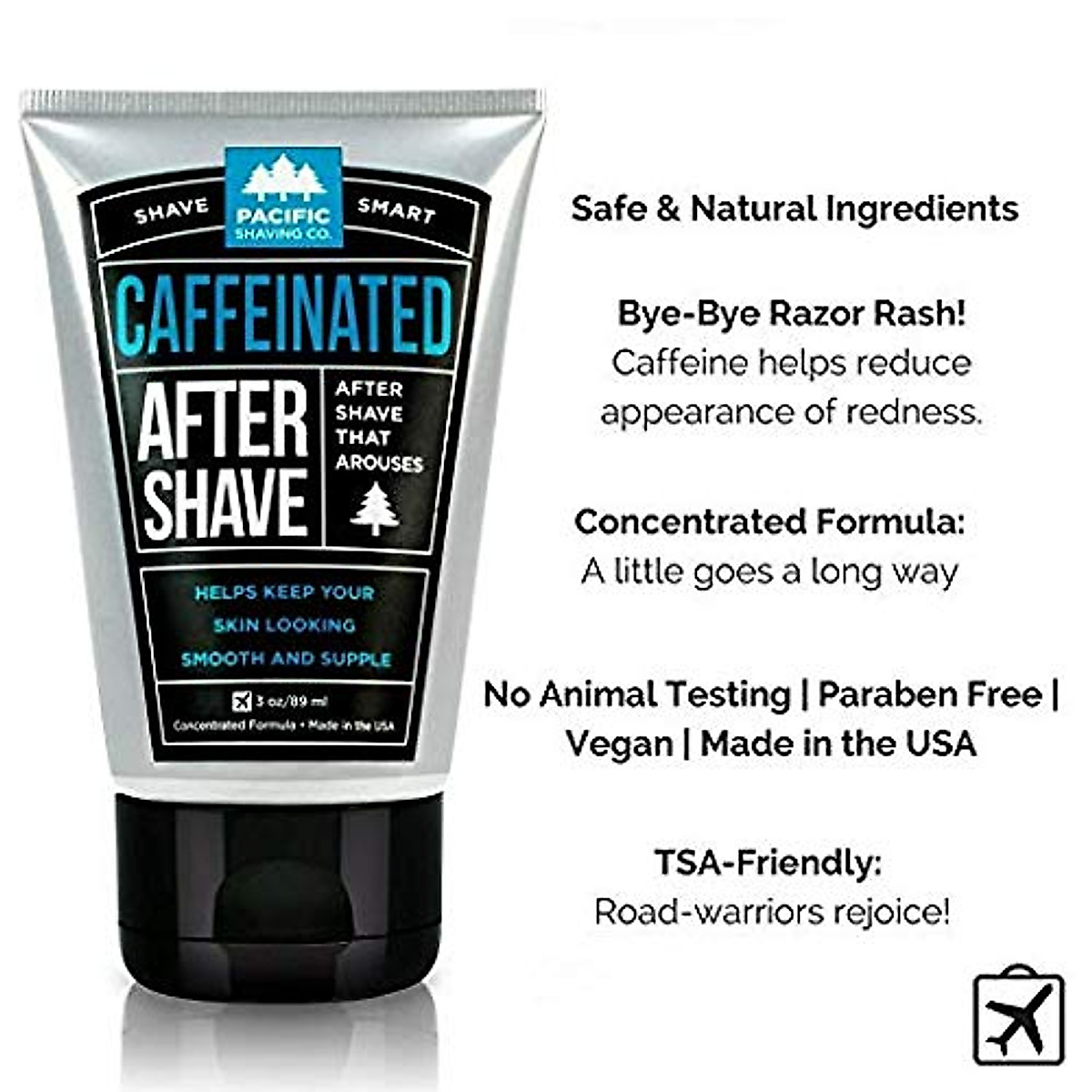 Pacific Shaving Company Daily Shave Regimen Set - Bamboo Pre-Shave Scrub, 3 oz (1 Unit) | Natural Shaving Cream, 3.4 oz (1 Unit) | Caffeinated Aftershave, 3.4 oz (1 Unit)