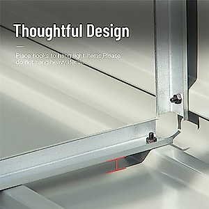 Ritsu Outdoor Storage Shed, Outdoor Garden Shed for Bike, Trash Can, Machine, Galvanized Steel, Outdoor Shed with Lockable Door for Backyard, Patio, Lawn (6.5x4.2ft, Black)