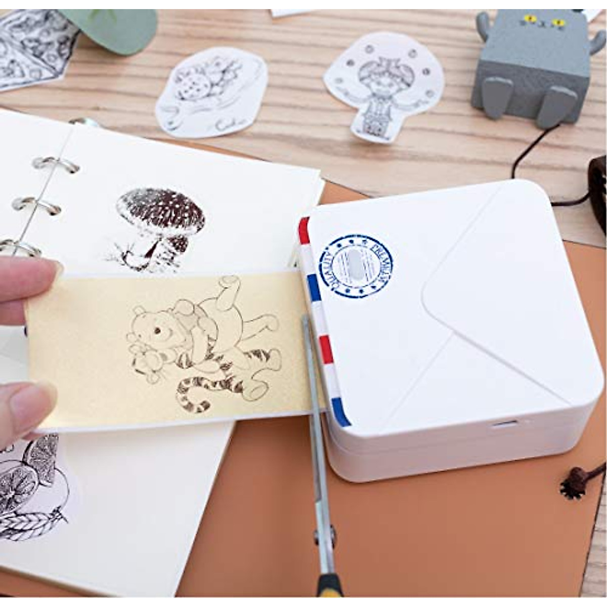 Phomemo Adhesive Thermal Sticker Paper,White/Gold Glitter/Silver Glitter Thermal Paper,for Phomemo M02/M02 Pro/M02S/M03/M03AS/M04S Bluetooth Thermal Pocket Printer, 50mm-53mm Width, 3.5m Length,3 Roll