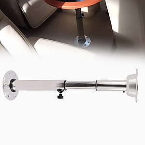 TOOL1SHOoo Adjustable Table Pedestal Stand Telescopic Furniture for Caravan Marine Boat Leg Aluminum Adjustable Table for Caravan Motorhome Marine Boat Pedestal Silver