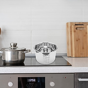 TAMOSH 6L Pressure Cooker Inner Pot Rice Pressure Cooker Liner Stainless Steel Inner Pot Minute Pressure Cooker Liner