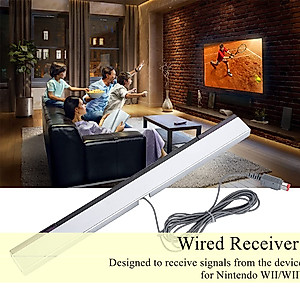 Wii Sensor Bar Original Wii Sensor,IR Signal Ray Sensor Bar Wired Receiver with a Stand,for Nintendo WII/WIIU
