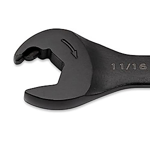 Crescent 7 Piece X6 Black Oxide Spline Open End Ratcheting Combination SAE Wrench Set - CX6RWS7