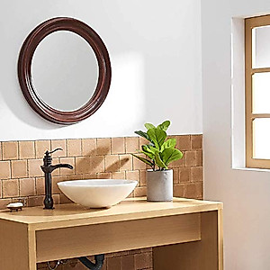 Bathfinesse Vessel Sink Faucet Bathroom Bowl Faucets Tall Oil Rubbed Bronze Farmhouse Waterfall Spout Lavatory Single Handle 1 Hole with Pop Up Drain Stopper and Supply Lines Lead-Free