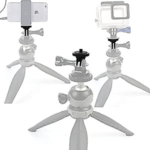 VIZEMO Aluminum Camera Tripod Adapter 1/4"-20 Conversion Adapter Mounts Compatible with Gopro Action Cameras Insta360 and Other Standard 1/4 Accessories, Quarter Inch Mount Adapter for GoPro Ecosystem