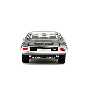 Jada 1970 Chevrolet Chevelle SS Gray Metallic with Black Stripes Fast & Furious (2009) Movie Fast & Furious Series 1/24 Diecast Model Car