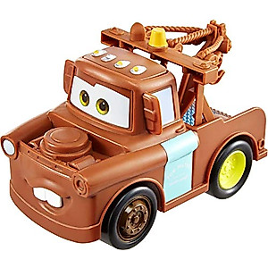 Disney Cars Toys Track Talkers Mater, 5.5-in, Authentic Favorite Tow Truck Movie Character Sound Effects Vehicle, Fun Gift for Kids Aged 3 Years and Older