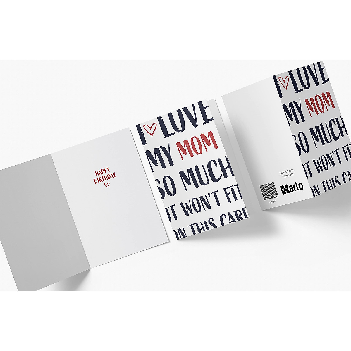 Sweet and Funny Birthday Card for Mom, Large 5.5 x 8.5 Mom Birthday Card, Birthday Card for Mom, Happy Birthday Mom Card, Mother Birthday Card Karto This Much Mom