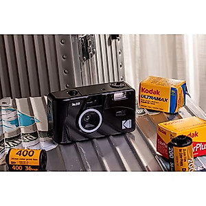 Kodak M38 35mm Film Camera - Focus Free, Powerful Built-in Flash, Easy to Use (Starry Black)