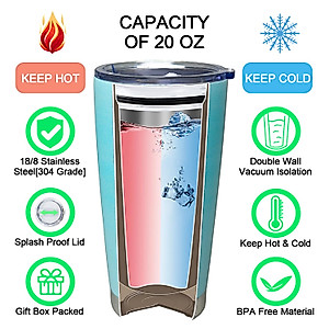 CTIGERS Funny Tumblers for Senior Citizens 20 oz Tumbler with Lid and Straw I Came I Saw What I Was Doing Travel Mug gifts for Grandma Grandpa Elder Mom Dad Aunt Birthday Gifts Retirement Gifts Cyan