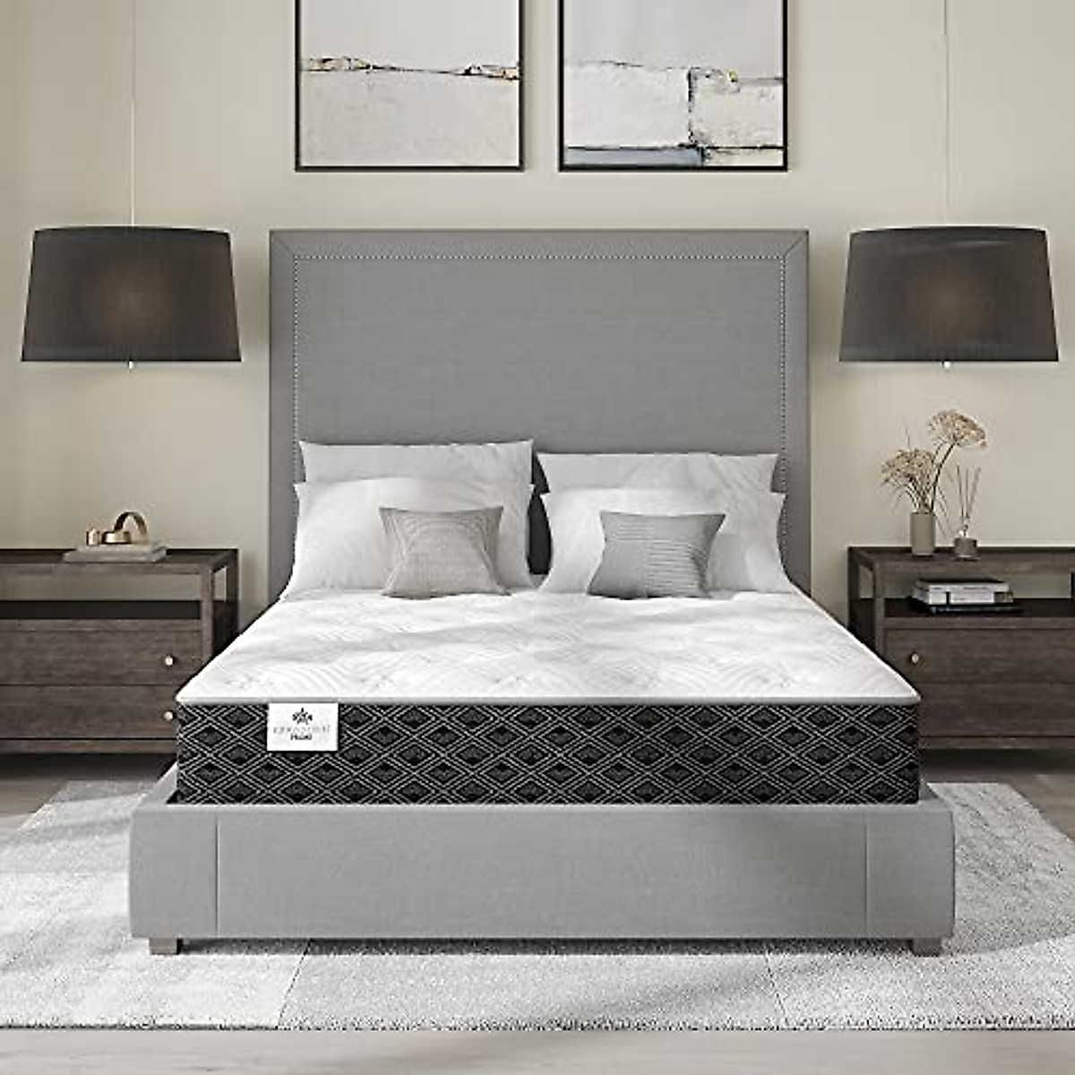 Kingsdown Firm Innerspring Mattress King, Cooling Gel Foam Layer Multi-Layered Comfort Cool Sleep Quilted Top Luxury Mattresses 12-Inch, Prime Owington