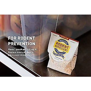 Fresh Cab FC6 Botanical Rodent Repellent Keeps Mice and Rats Out, Federal EPA Registered for Use Indoors and in Enclosed Spaces, 2.5 Ounce x 4 Scent Pouches x 4 Pack (Total 16 Pouches)