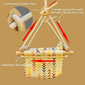 Hanging Baby Swing Outdoor Baby Swing for Infants Hanging Swing Chair for Baby Outdoor Canvas Toddler Swing Indoor Outdoor for Outside Tree Backyard Indoor Baby Swing Hammock